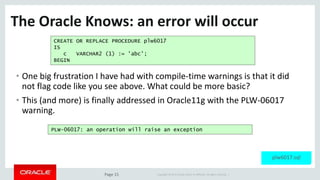 Take Full Advantage of the Oracle PL/SQL Compiler | PPTX