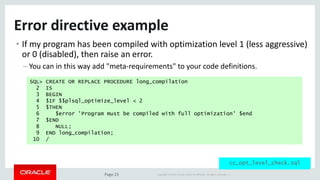 Take Full Advantage of the Oracle PL/SQL Compiler | PPTX