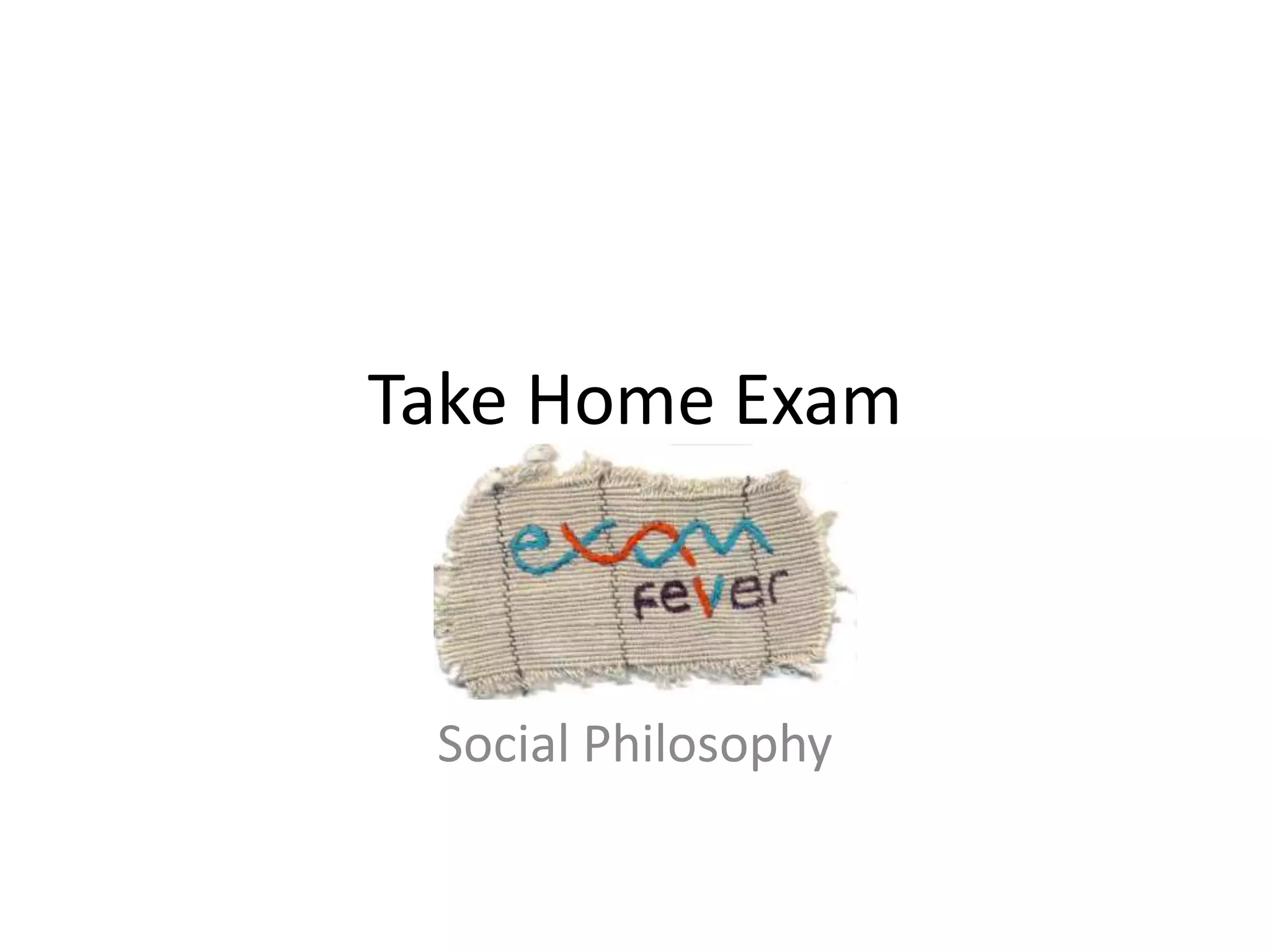 Take home exam | PPTX