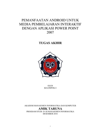 CONTOH TUGAS AKHIR | PDF