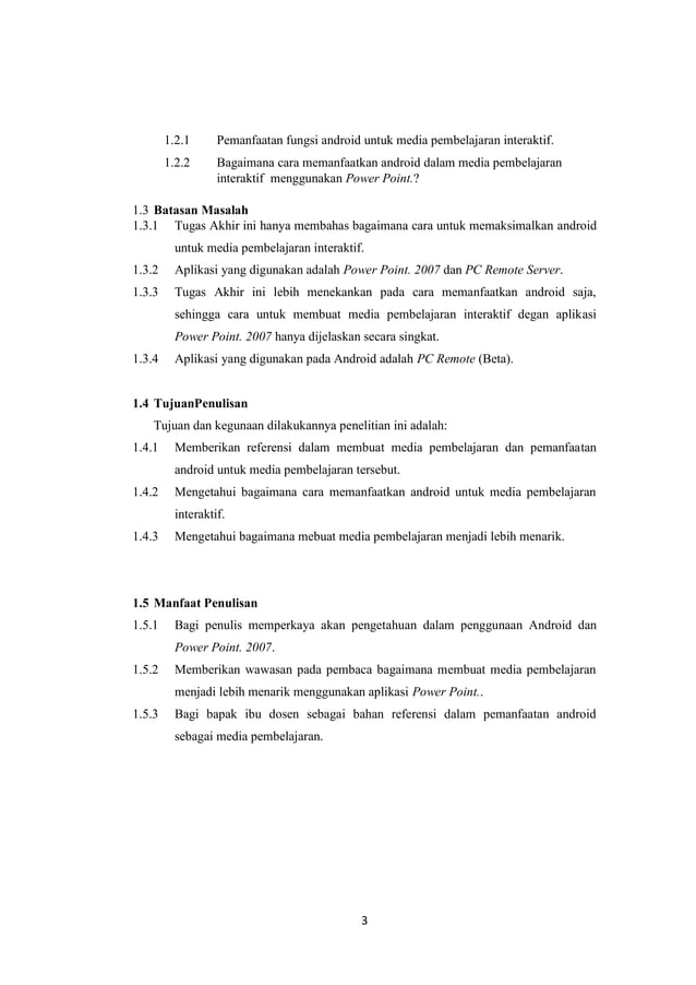 CONTOH TUGAS AKHIR | PDF