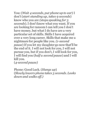 Taken phone call script