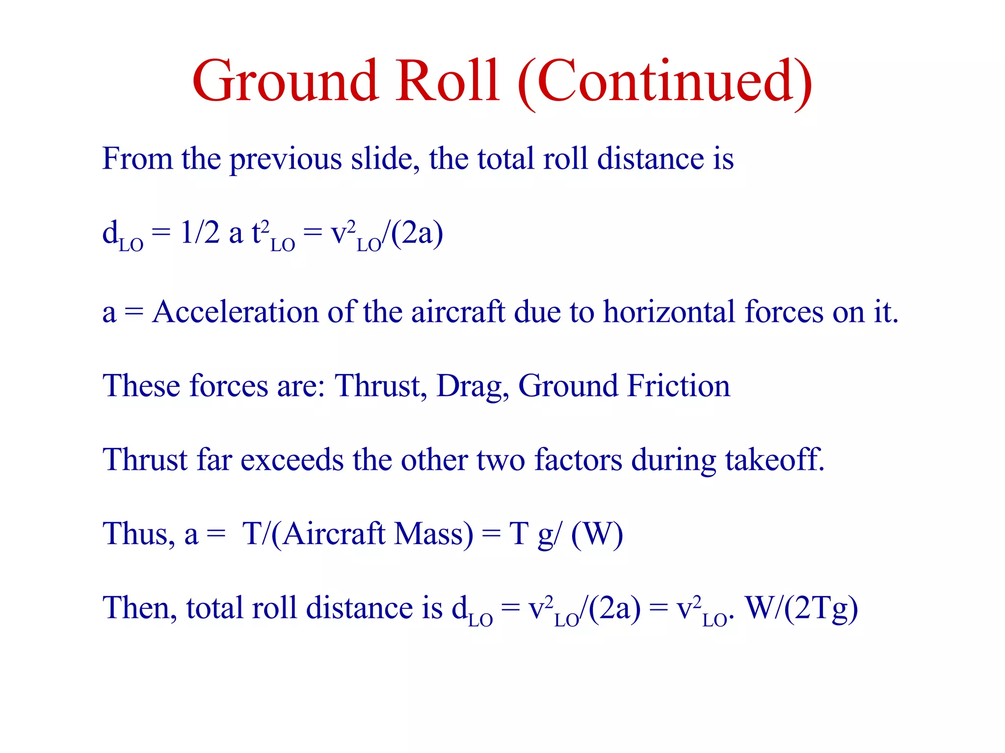 Take Off And Landing Performance | PPT