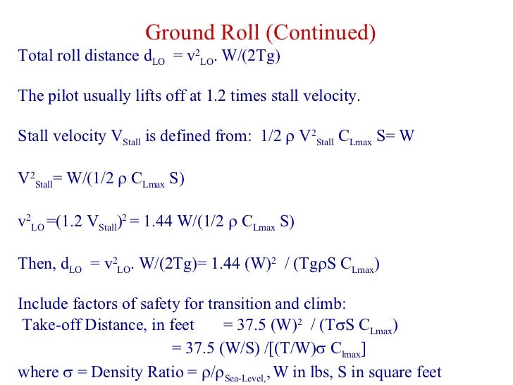 Take Off And Landing Performance