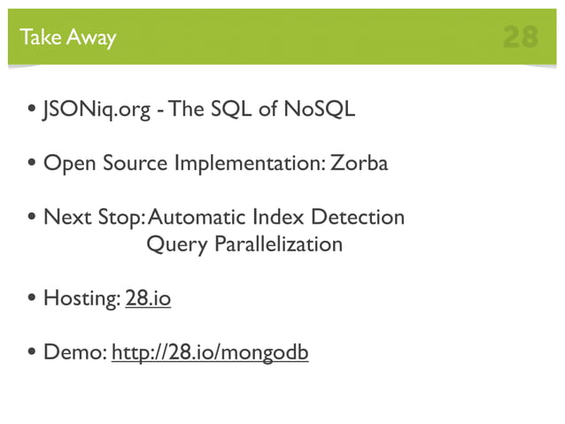 JSONiq - The SQL of NoSQL | PPT
