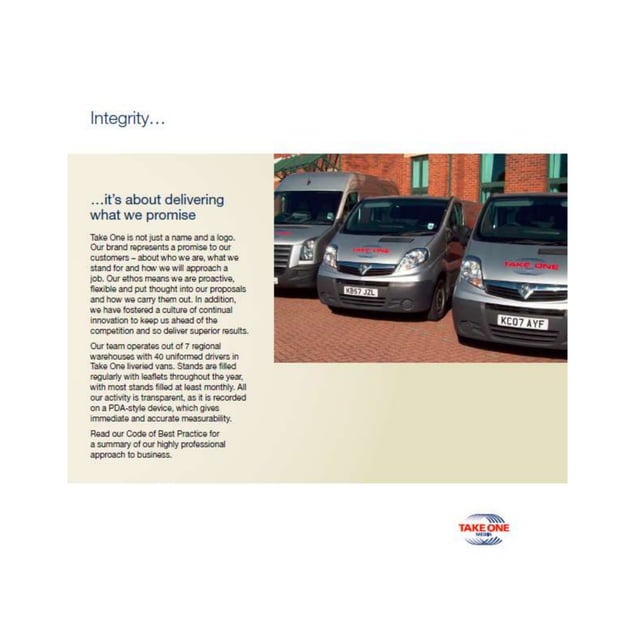 Take One Media Brochure | PPTX