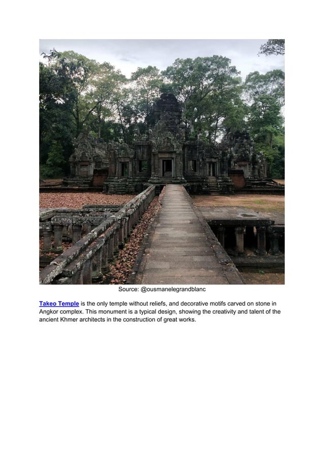 Takeo Temple - Massive unfinished mountain Angkor temple .pdf | Asia Travel | Travel Locations