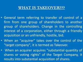 Takeover of Companies | PPTX