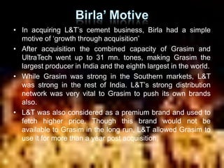 Takeover battle between grasim and l&t | PPTX