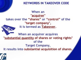 Takeover code exemptions | PPT