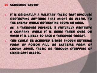 Takeover & defence tactics | PPTX