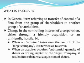 Takeovers | PPTX