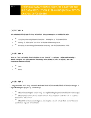 Take the what is big data quiz | PDF