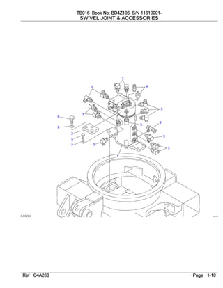 Takeuchi tb016 compact excavator parts catalogue manual sn11610001 and ...
