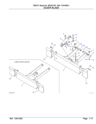 Takeuchi tb016 compact excavator parts catalogue manual sn11610001 and ...
