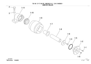 Takeuchi tb1140 hydraulic excavator parts catalogue manual (serial no ...