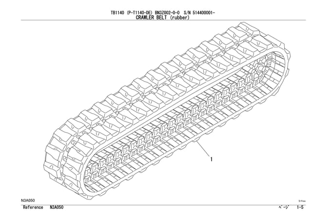 Takeuchi tb1140 hydraulic excavator parts catalogue manual (serial no ...