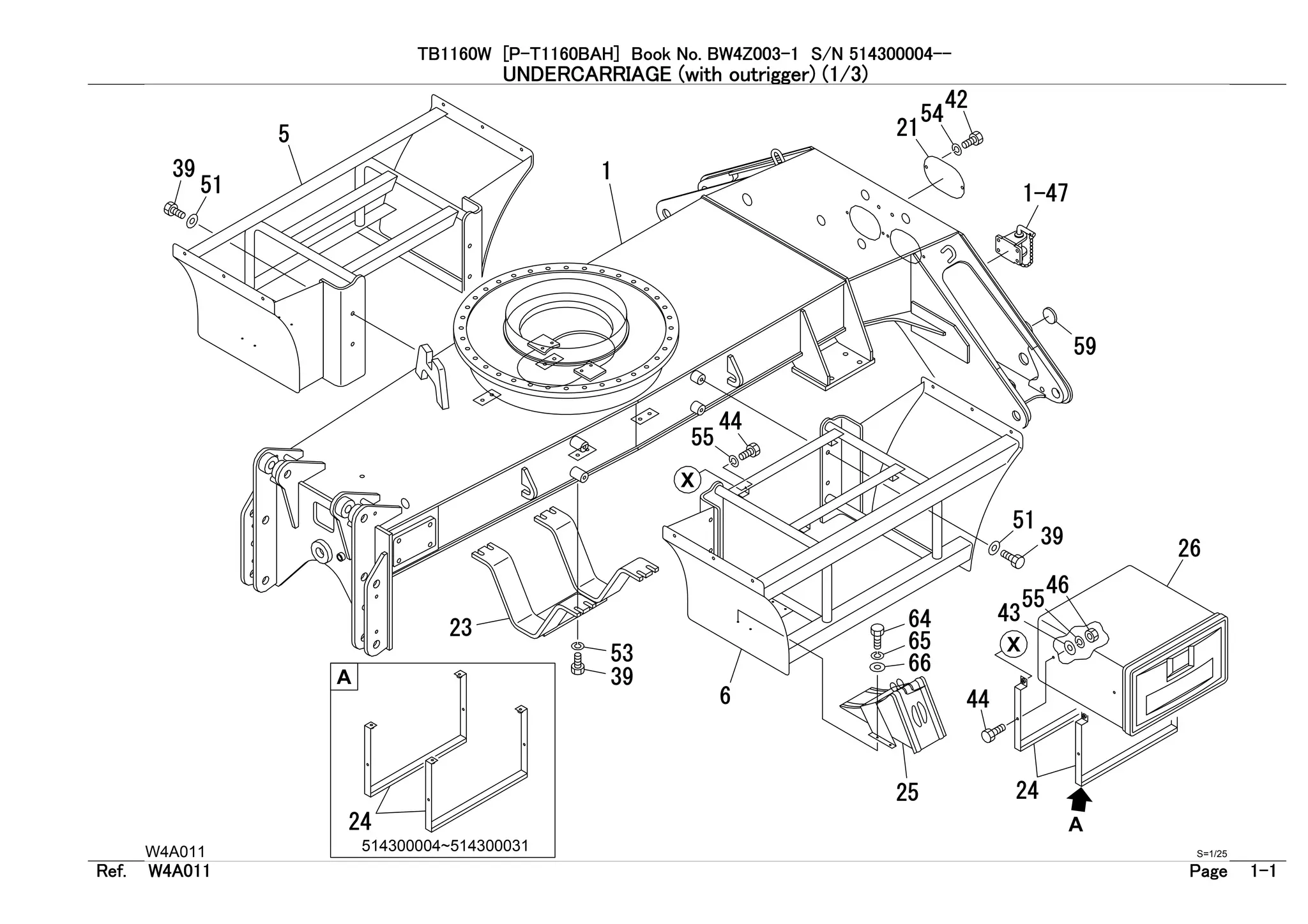 Takeuchi tb1160 w hydraulic excavator parts catalogue manual (serial no ...
