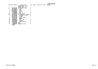 Takeuchi tb128 fr mini excavator parts catalogue manual (serial no ...