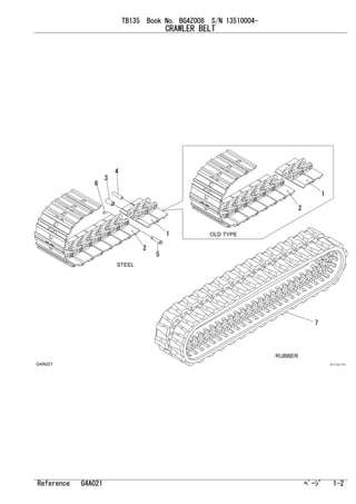 Takeuchi tb135 compact excavator parts catalogue manual (serial no. 13510004 and up) | PDF