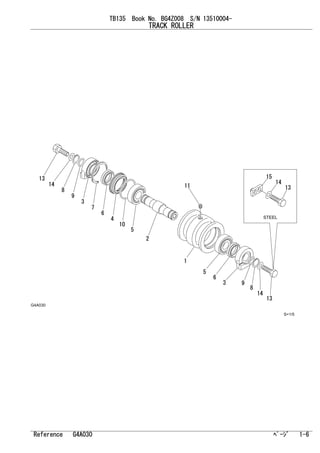 Takeuchi tb140 compact excavator parts catalogue manual (serial no ...