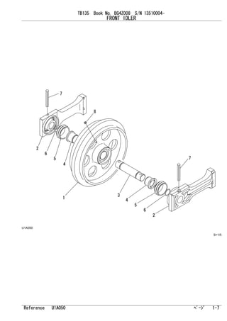 Takeuchi tb140 compact excavator parts catalogue manual (serial no ...