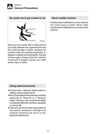 Takeuchi tb25 fr compact excavator operator manual | PDF