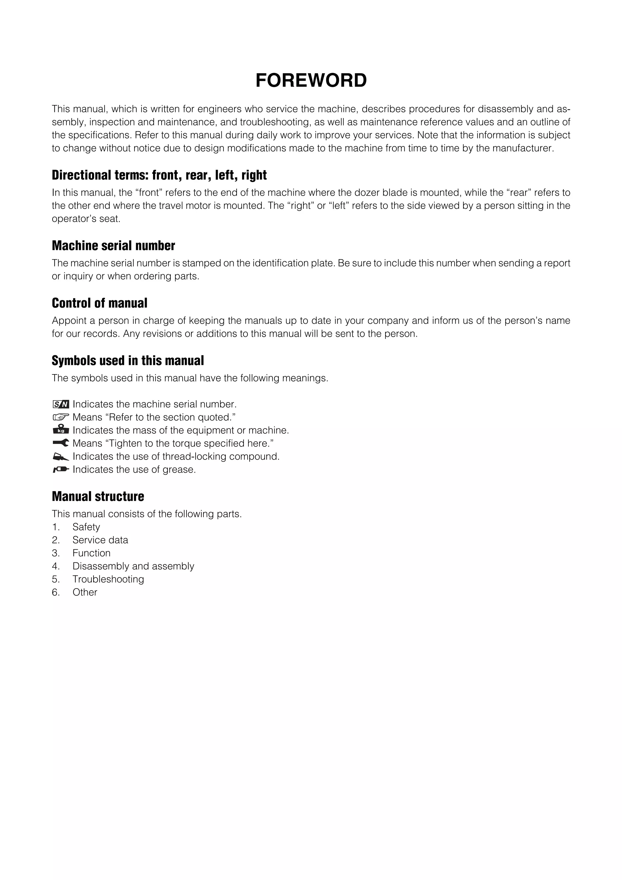 Takeuchi tb285 hydraulic excavator service repair workshop manual (book ...