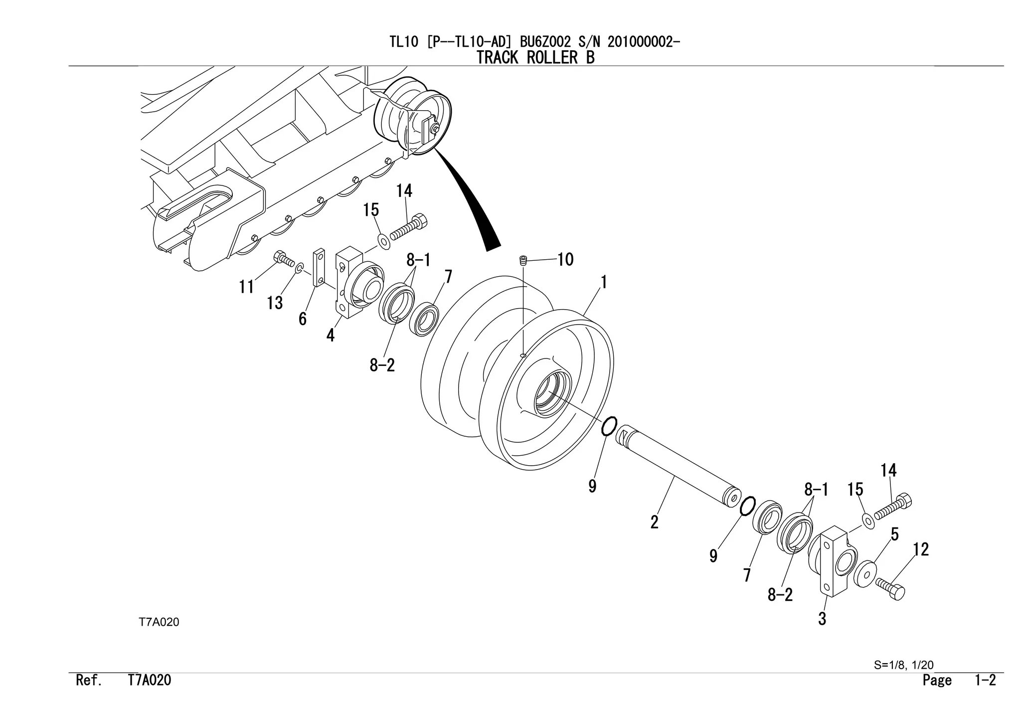 Takeuchi tl10 track loader parts catalogue manual (serial no. 201000002 ...