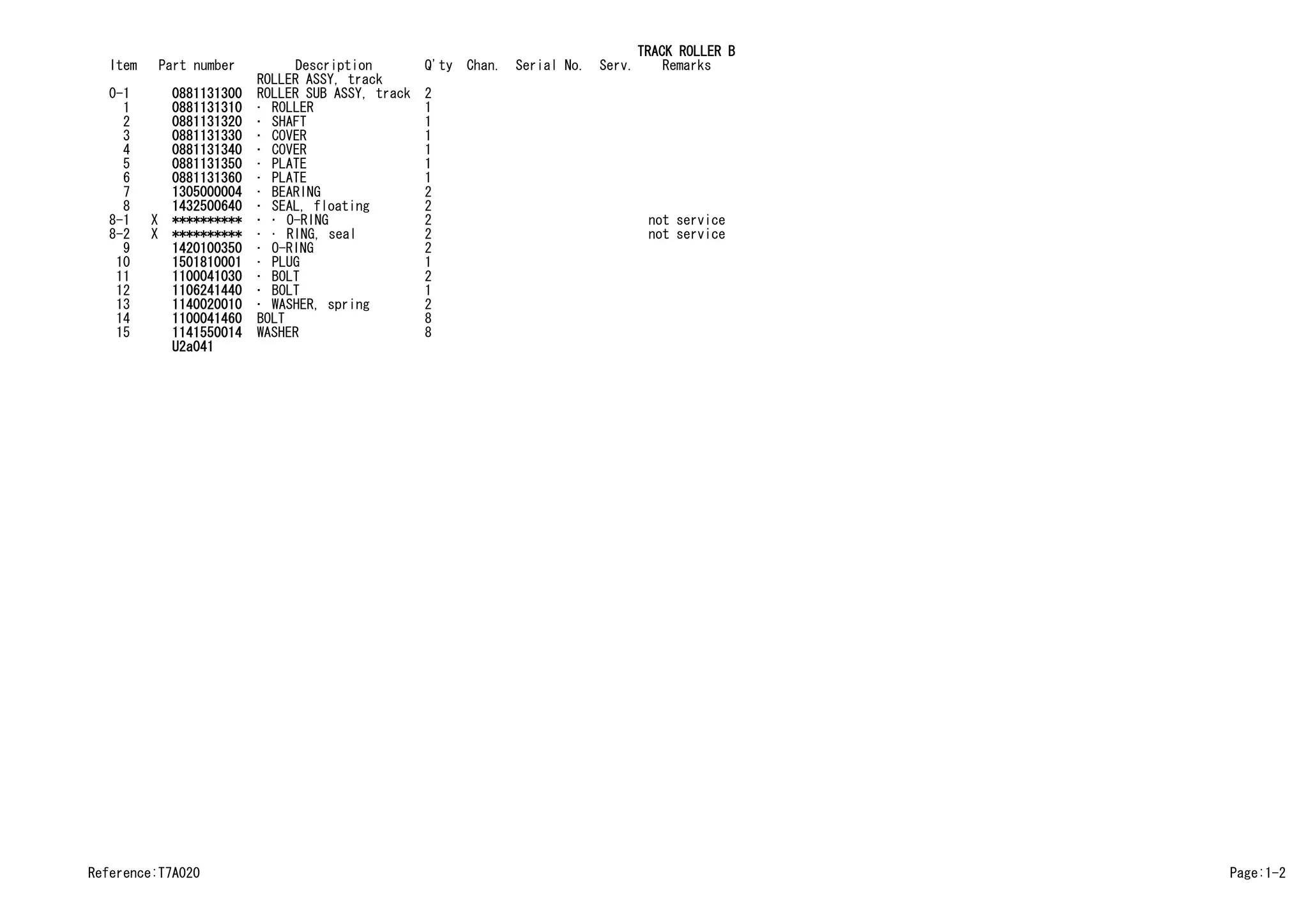 Takeuchi tl10 track loader parts catalogue manual (serial no. 201000002 ...