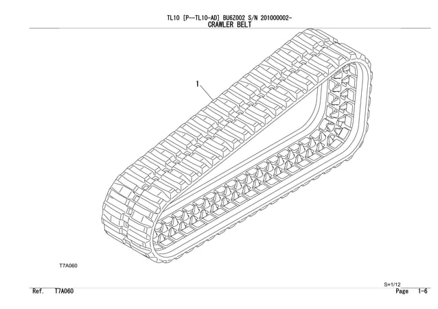 Takeuchi tl10 track loader parts catalogue manual (serial no. 201000002 ...