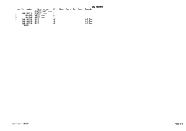 Takeuchi tl10 track loader parts catalogue manual (serial no. 201000002 ...