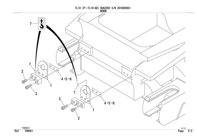 Takeuchi tl10 track loader parts catalogue manual (serial no. 201000002 ...