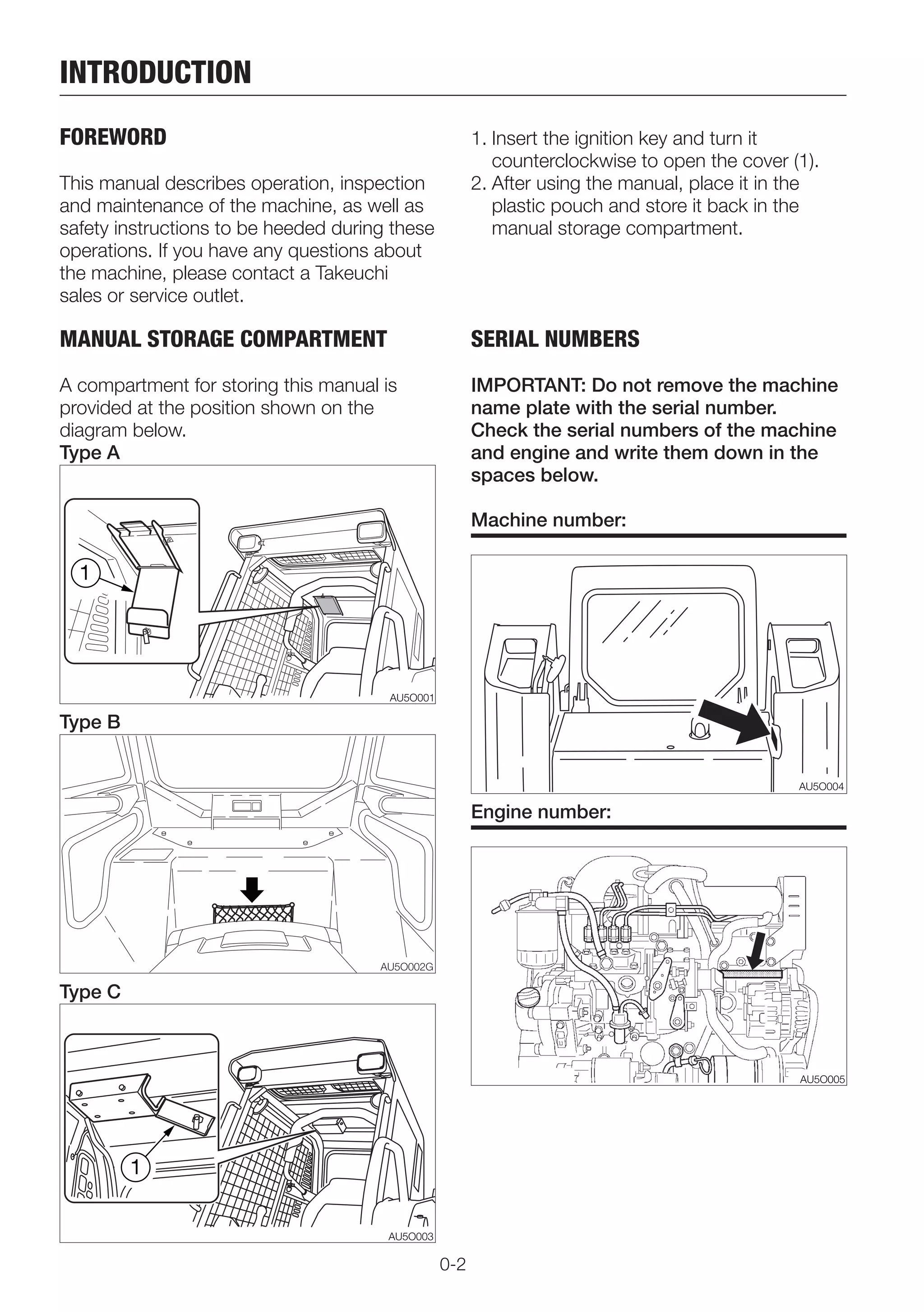 Takeuchi tl230 track loader operator manual (serial no. 223100002 and ...