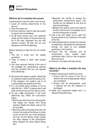 Takeuchi tl240 track loader operator manual serial no. 224000570 and up ...