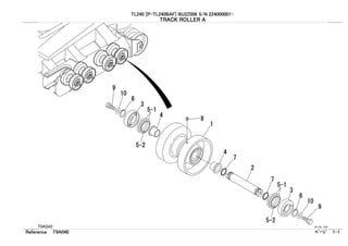 Takeuchi tl240 track loader parts catalogue manual (serial no ...