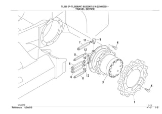 Takeuchi tl250 track loader parts catalogue manual (serial no ...