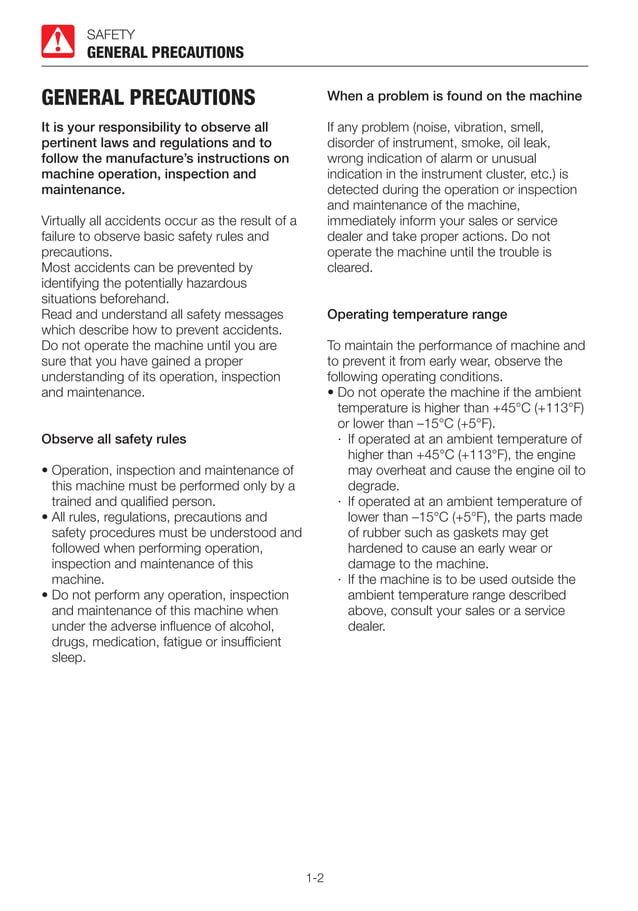 Takeuchi tl8 tl10 tl12 track loader operator manual | PDF | First Aid ...