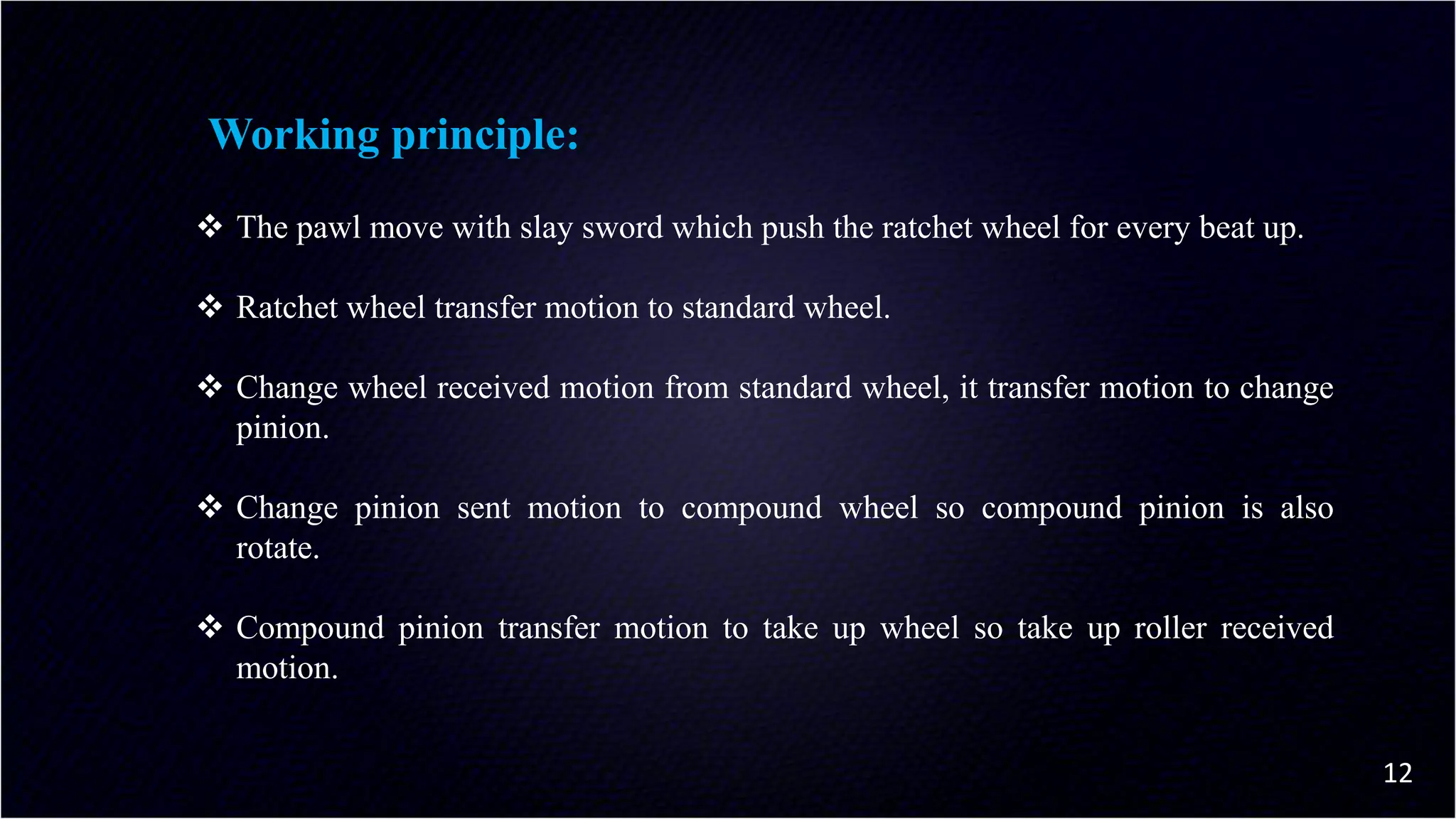 Take up mechanism | PPTX