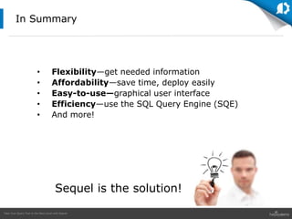 Take Your Query Tool to the Next Level | PPT