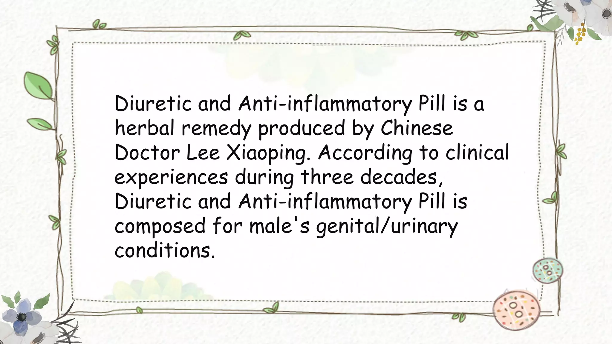 Take You to Know about Diuretic and Anti-inflammatory Pill | PDF