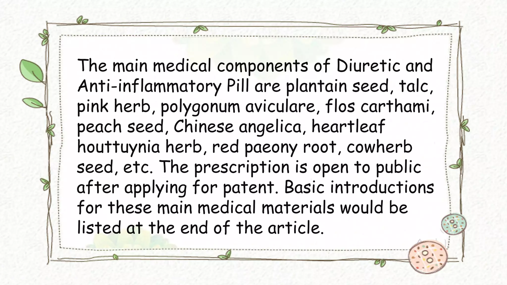 Take You to Know about Diuretic and Anti-inflammatory Pill | PDF