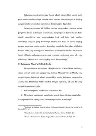 Takhrij hadis | PDF