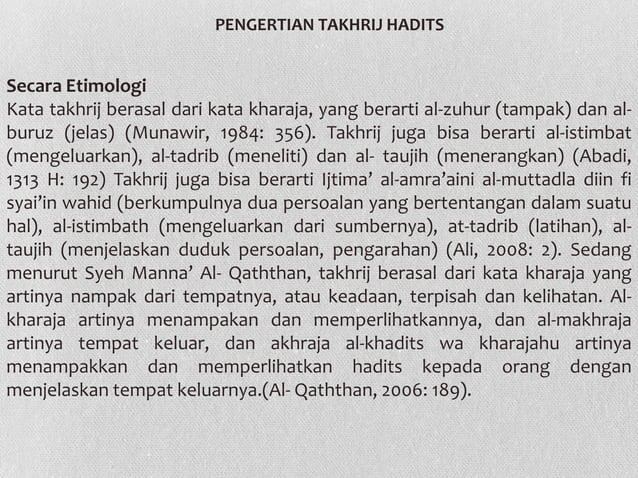 Takhrij Hadits | PPTX