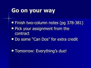Taking 2 column notes | PPT