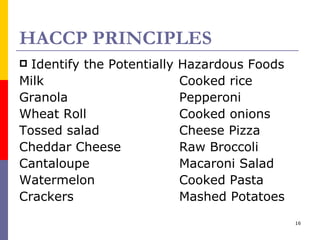 School Food Safety and HACCP Workshop | PPT