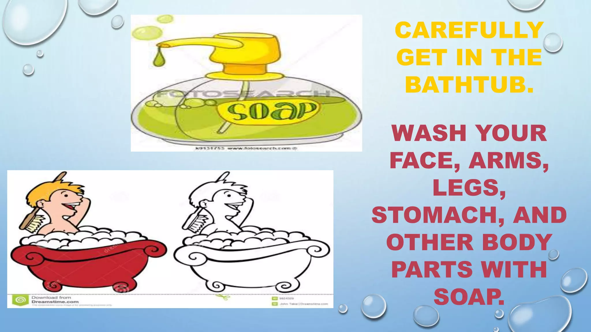 Taking a bath social story | PPTX