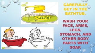 Taking a bath social story | PPTX