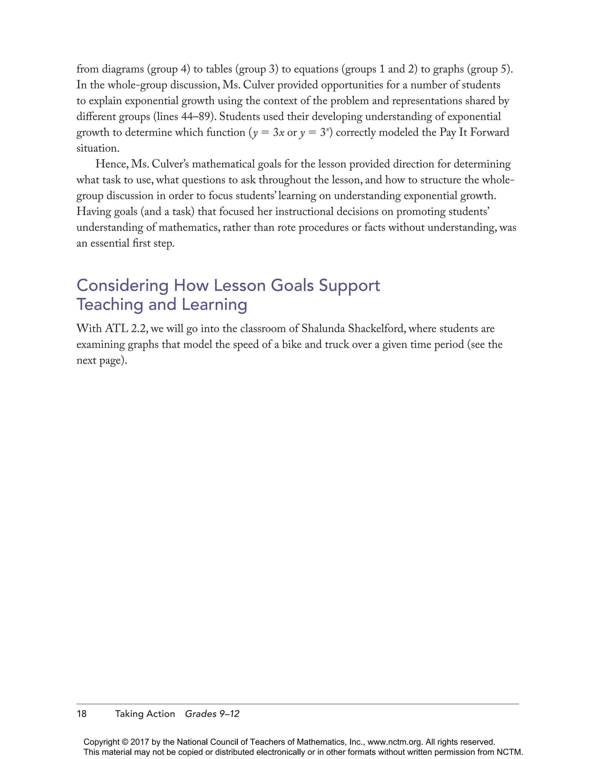 Taking Action Implementing Effective Mathematics Teaching Practices in ...