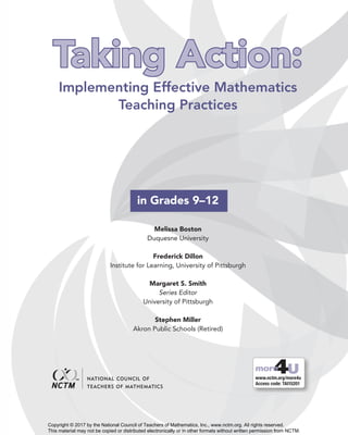 Taking Action Implementing Effective Mathematics Teaching Practices in ...